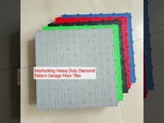 Interlocking Garagetrac Diamond Flex Garage Floor Tiles Espessura de 18 mm