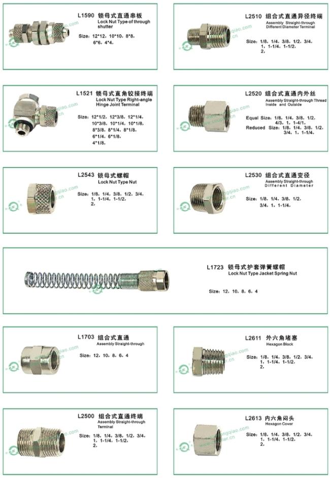 Assembly Pneumatic Fittings In Brass , Nickle Plated Quick Connect Air Fittings 0
