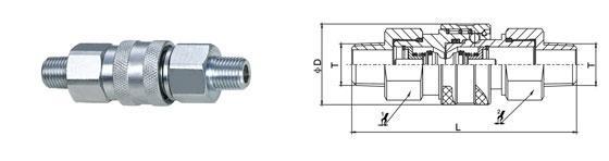 Small Size Hydraulic Quick Connect Couplings , LSQ-S3 Quick Release Hydraulic Connectors 3