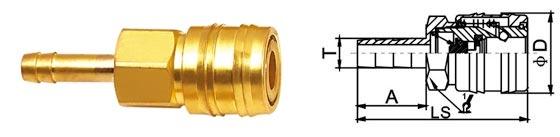 Swiss Type Air Quick Disconnect Couplings LAO Suitable For Restricted Space 2