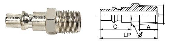 Swiss Type Air Quick Disconnect Couplings LAO Suitable For Restricted Space 3
