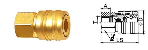 Swiss Type Air Quick Disconnect Couplings LAO Suitable For Restricted Space 1