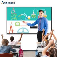 China Multitouch Interactive Touch Screen Whiteboard 86 Inch White for sale