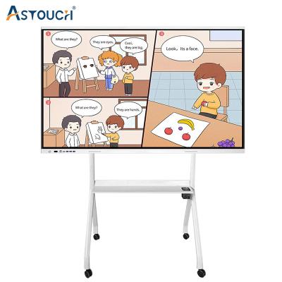 Cina Schermo digitale interattivo multitouch 350 pidocchi Display interattivo da 65 pollici FCC in vendita