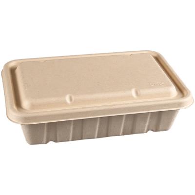China De Containers van het de Bagassevoedsel van de Microwavablediepvriezer 2500ML met Deksel Te koop