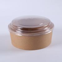 China Biodegradable Takeout 1200ml Round Paper Containers for sale