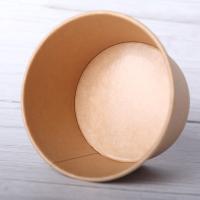 China Disposable Salad  Compostable 460ml Kraft Paper Cups for sale