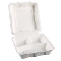 China Eco Friendly Disposable Takeout Bagasse Clamshell Containers for sale