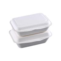 China Degradable Waterproof  Takeaway Bagasse Clamshell Containers for sale