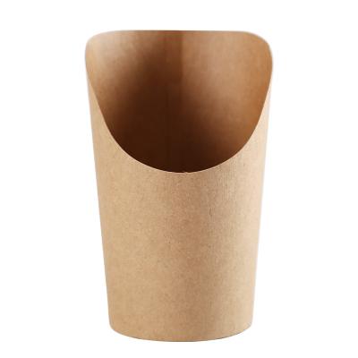 Cina 12oz, tazza del mestolo di carta kraft di 16oz per la patata francese Chips Popcorn dei fuochi in vendita