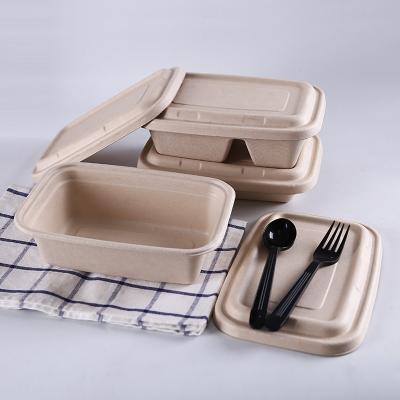 China Recipientes de alimento afastados Leakproof descartáveis do bagaço à venda