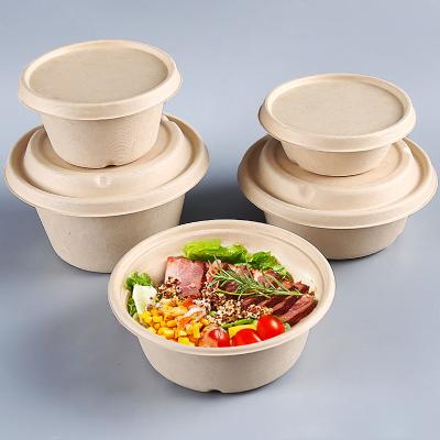 China 1000ML Decomposable reduzem a polpa recipientes de alimento com tampa à venda
