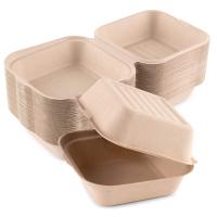 China Greaseproof Takeaway Biodegradable Clamshell Containers for sale