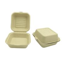 China Greaseproof Takeaway Biodegradable Clamshell Containers for sale