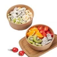 China Biodegradable Takeout 1200ml Round Paper Containers for sale