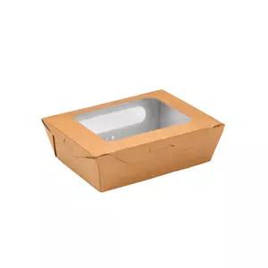 Cina Contenitori asportabili di carta inoffensivi dello SGS 900ML del chiaro coperchio in vendita