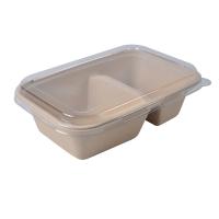 China TUV Microwavable 3 Compartment Biodegradable Food Boxes for sale