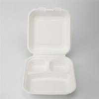 China Eco Friendly Disposable Takeout Bagasse Clamshell Containers for sale