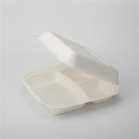 China Eco Friendly Disposable Takeout Bagasse Clamshell Containers for sale