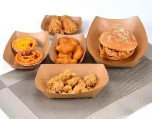 Cina Il PE del contenitore di carta di Fried Chicken Takeaway Hot Dog ha ricoperto rettangolare in vendita