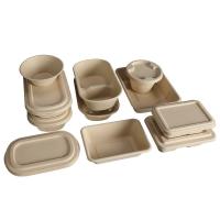 China Decomposable 1000ML  Pulp Food Containers With Lid for sale
