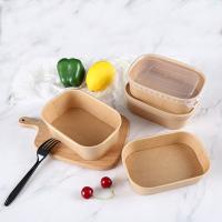China PP Lid Serving Disposable  Paper Takeaway Fruit Salad Containers for sale