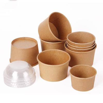 Κίνα SGS 8oz μίας χρήσης Kraft εμπορευματοκιβώτια παγωτού φλυτζανιών εγγράφου προς πώληση