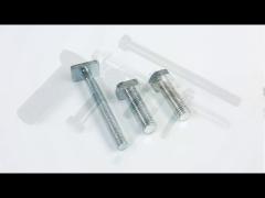 High Tension Hex Head Bolts  DIN931 With 35 Steel Material