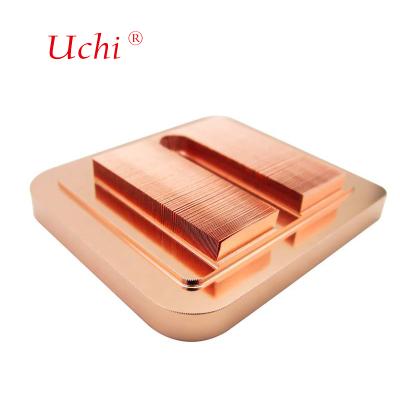 China Staggered Fin High Temperature Cold Plate Copper Liquid Cooling Radiator Design for sale