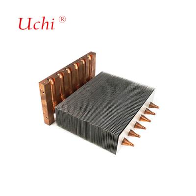 China Soldered Zipper Fin Heat Pipe Heat Sink Plates Medical Equipment Cooling for sale