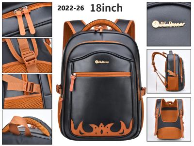 Cina Studente di college a 18 pollici School Bag del cuoio dell'unità di elaborazione degli uomini casuali dello zaino di affari in vendita
