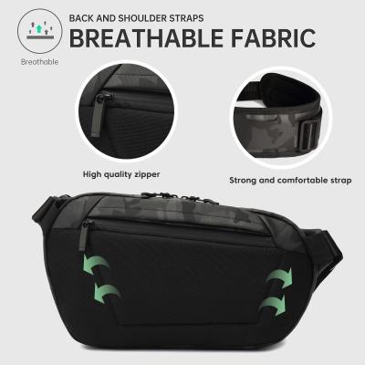 Cina Borse inter- dell'imbracatura di Oxford del sacco per cadaveri di Fanny Pack Black Anti Theft di modo impermeabile del petto in vendita