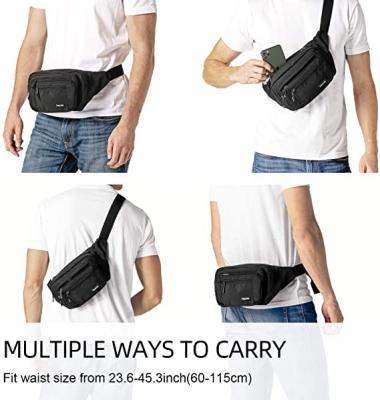Cina Le donne di Bum Fashion Fanny Pack Men innaffiano la borsa resistente della vita con 6 tasche zippate in vendita