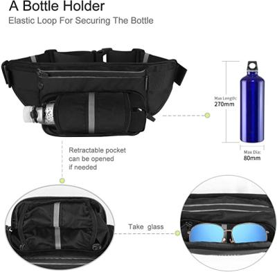 Cina Cinghia impermeabile di Bum Jogging Belt Bag Running del poliestere con la portabottiglia in vendita