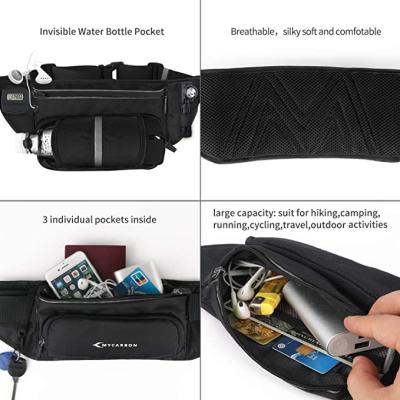 Cina Cinghia impermeabile di Bum Jogging Belt Bag Running del poliestere con la portabottiglia in vendita