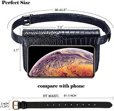 Cina Piccolo ente inter- Fanny Pack Pu Leather Purses del coccodrillo con le tasche del telefono cellulare in vendita