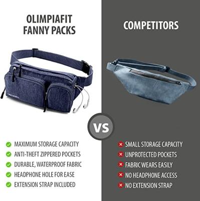 Cina Borsa di Fanny Pack Hiking Cute Waist di modo di 6 tasche in vendita