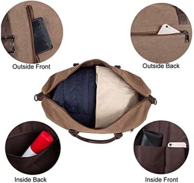 Cina La borsa impermeabile del Weekender della tela durante la notte porta la borsa di tela di rotolamento in vendita