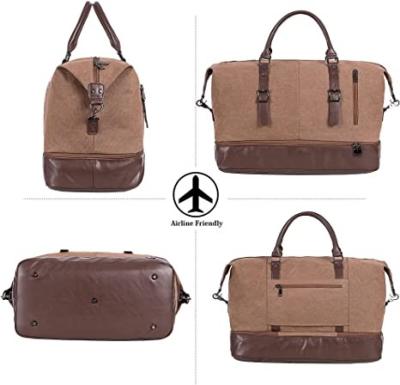 Cina La borsa impermeabile del Weekender della tela durante la notte porta la borsa di tela di rotolamento in vendita