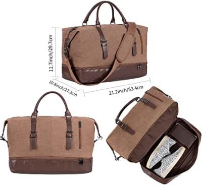 Cina La borsa impermeabile del Weekender della tela durante la notte porta la borsa di tela di rotolamento in vendita