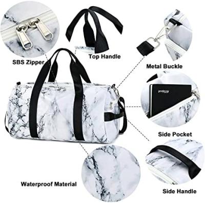 Cina Il Marble White mette in mostra le borse di Duffle per le donne 800g casuale degli uomini in vendita
