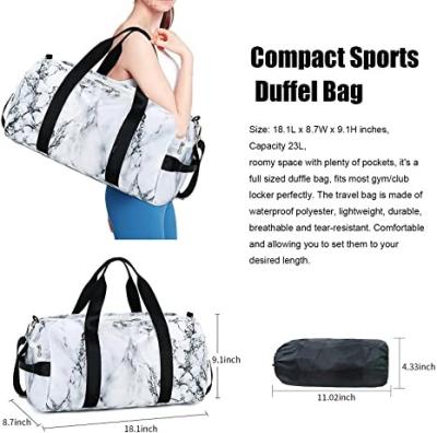 Cina Il Marble White mette in mostra le borse di Duffle per le donne 800g casuale degli uomini in vendita