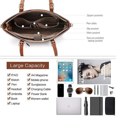 Cina Computer portatile a 15,6 pollici Tote Bag di Bag del messaggero di cuoio d'annata delle donne in vendita