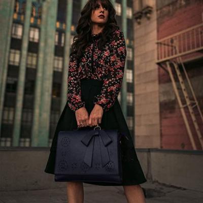 Cina Arco staccabile del computer portatile del vegano delle donne della borsa della spalla del computer della borsa di cuoio di Satchel in vendita