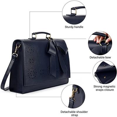 Cina Arco staccabile del computer portatile del vegano delle donne della borsa della spalla del computer della borsa di cuoio di Satchel in vendita