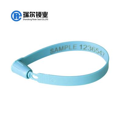 China chinese plastic wire lock truck seals Tamper Evident safty strip pull tight seal for sale