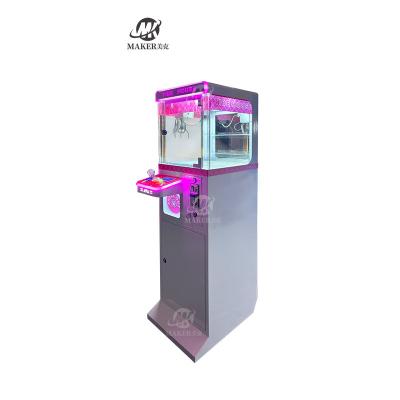 China Single Player Tempering Glass Arcade Claw Crane Machine Pink Color à venda