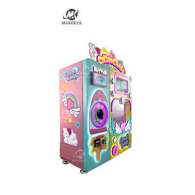 Cina Professional Sweet Cotton Candy Sugar Robot Candy Floss Vending Automatic Machine for Commercial Dispenser Vending in vendita