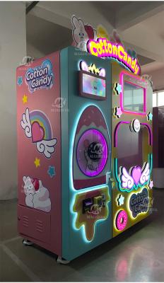 Cina Professional Sweet Candy Cotton Vending Machine Commercial Automatic Intelligent Colorful Sugar Making Cotton Candy Mach in vendita