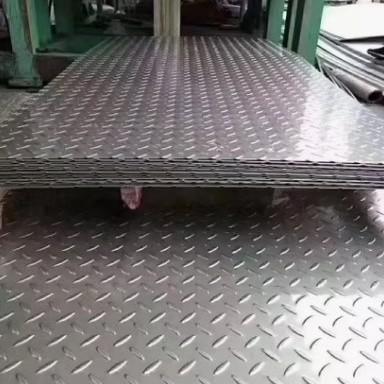 China HL Ss 304 Embossed Stainless Steel Sheet Diamond Checkered Embossing Plate for sale
